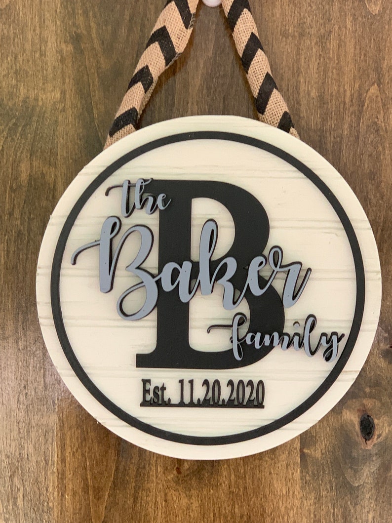 Last Name Sign Established Sign Last Name Gift Established - Etsy