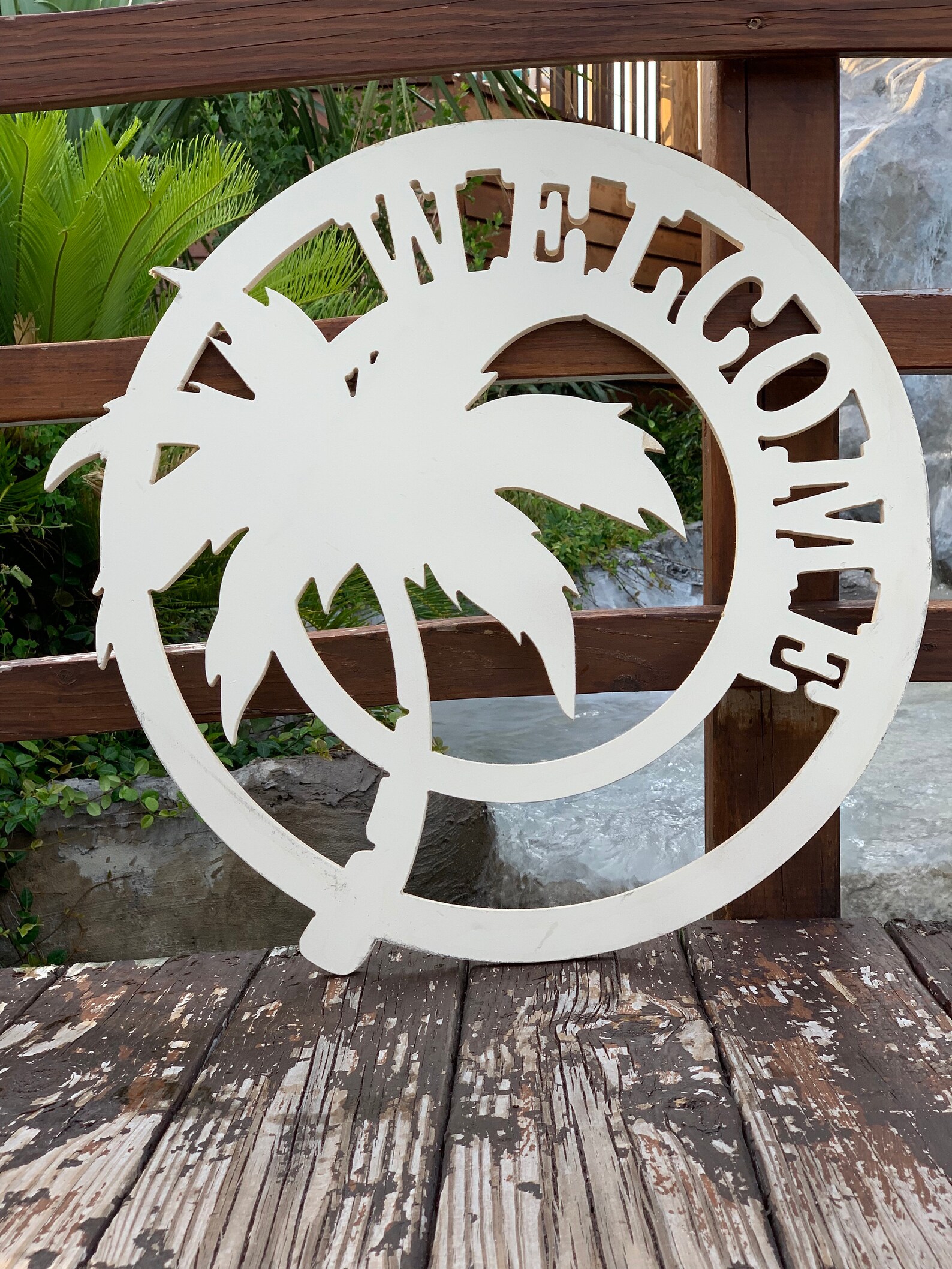 Palm Tree Welcome Sign Welcome Sign Beach Welcome Sign - Etsy