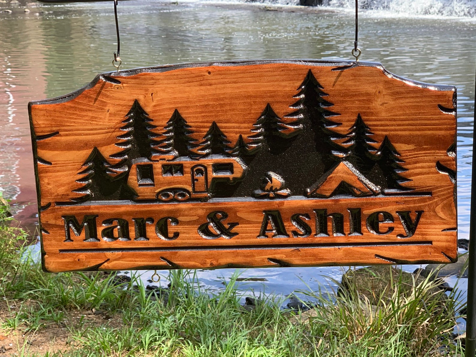 Engraved Camper Sign/ Personalized Camper Sign/ Camper Sign/ Campground ...