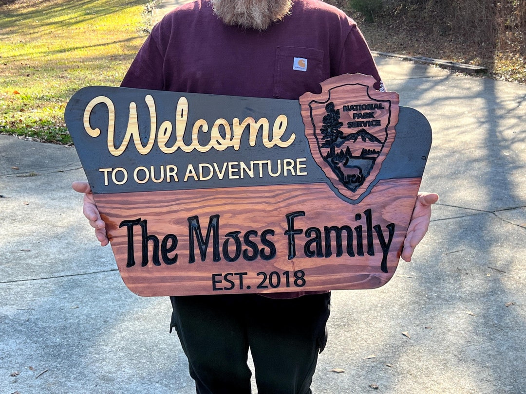 National Park Sign, NPS SIGN, Wedding Sign, Camp Wedding, Hiker Gift ...