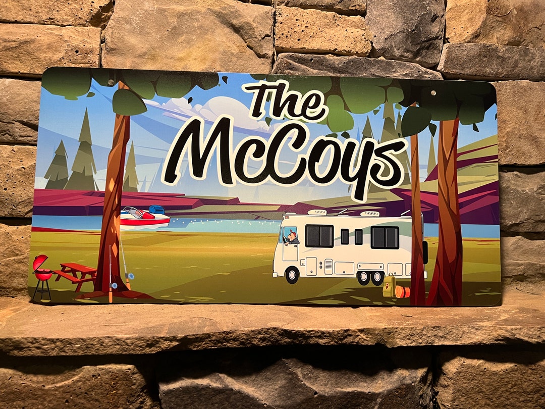 Lake RV Sign, Camper Sign, Weatherproof Rv Sign, Campsite Flag, RV Flag ...