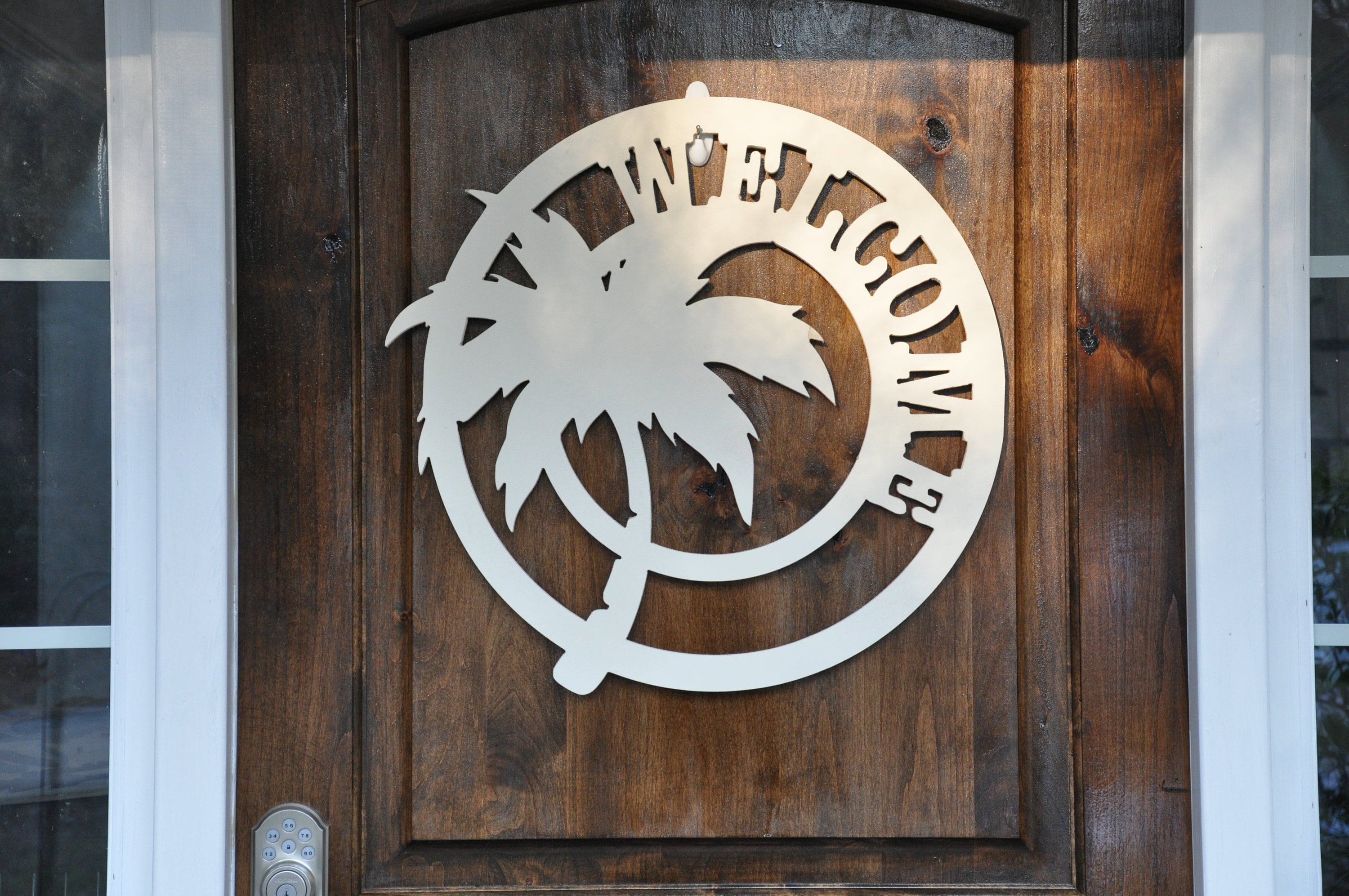 Palm Tree Welcome Sign Welcome Sign Beach Welcome Sign | Etsy