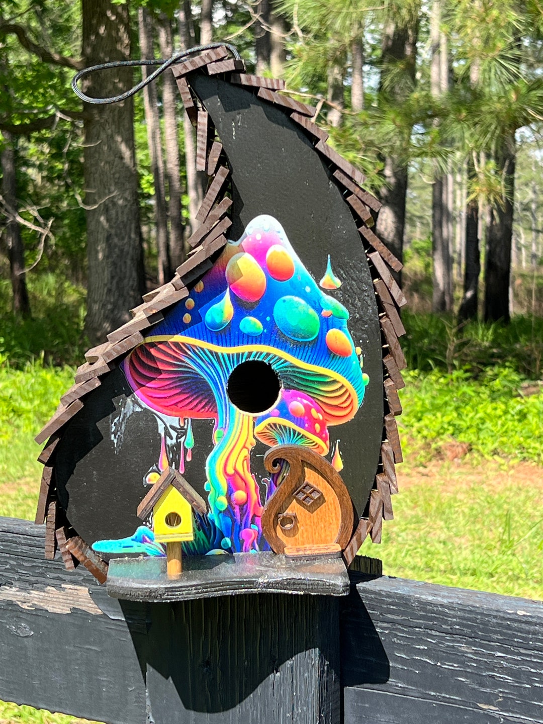 BIRDHOUSE, Funky Birdhouse, Mushroom Birdhouse, Unique Birdhouse, Large ...