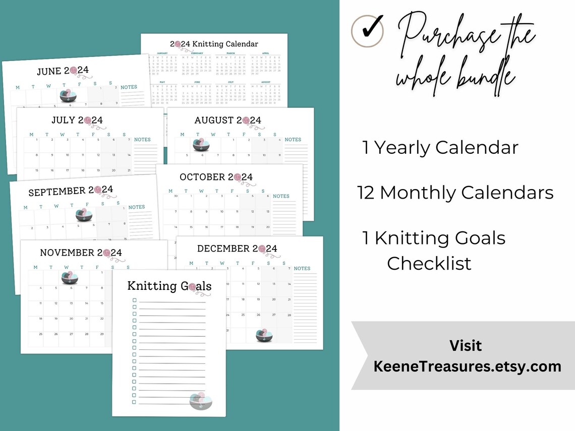 Knitting to Do List Goal Tracker Knitting Printable Project Tracker ...