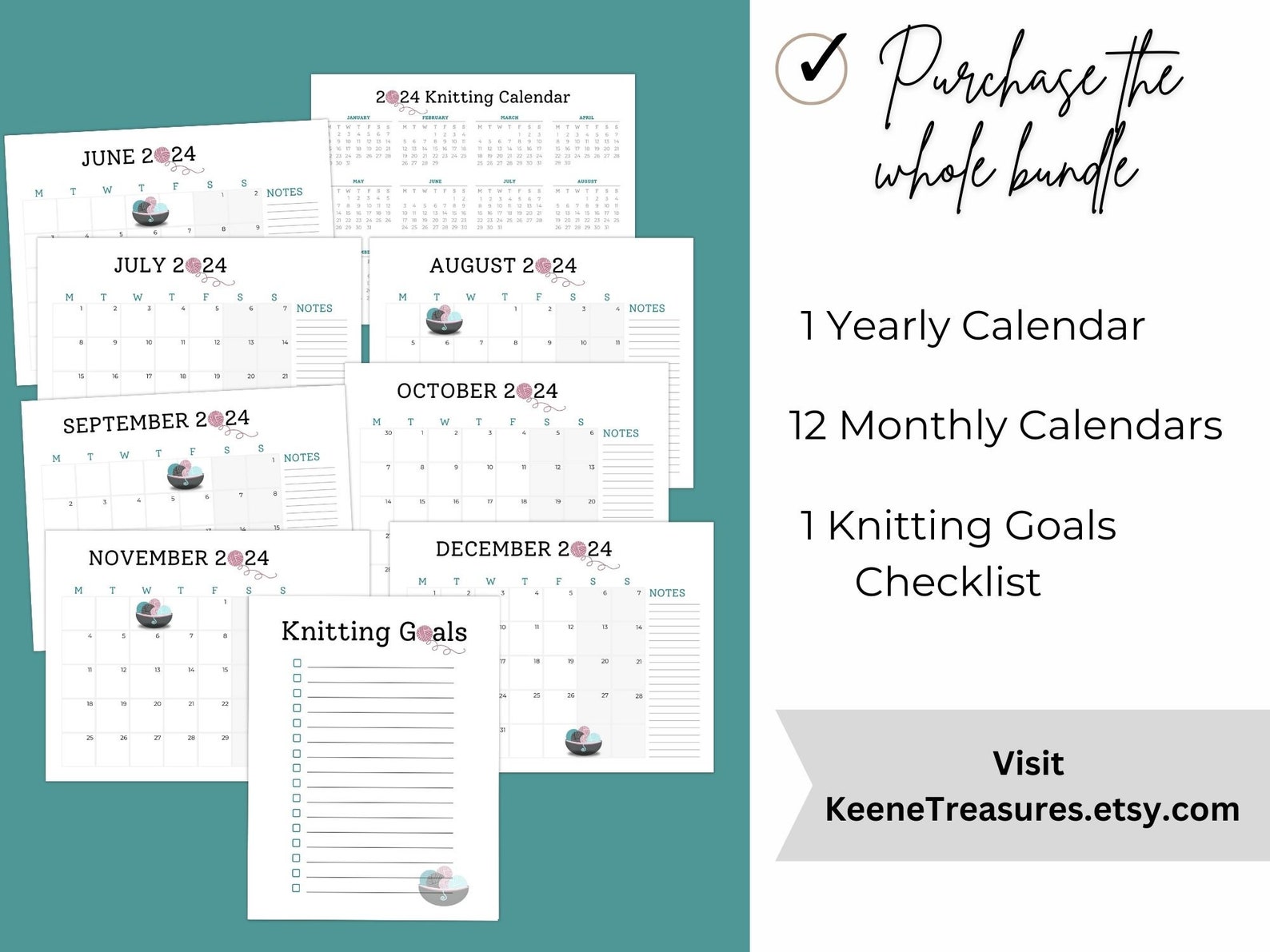 Knitting to Do List Goal Tracker Knitting Printable Project Tracker ...