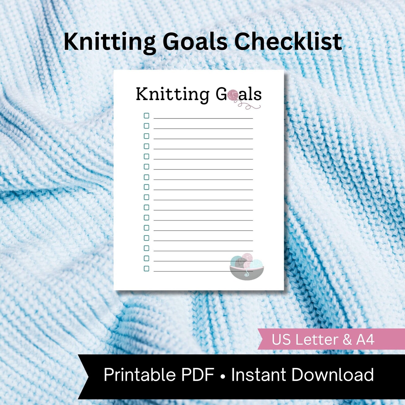 Knitting to Do List Goal Tracker Knitting Printable Project Tracker ...
