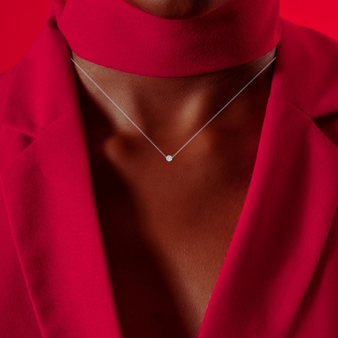 1 8 Ct Diamond Necklace In 14k White Gold 1 8 Ct Diamond Necklace In 14k White Gold