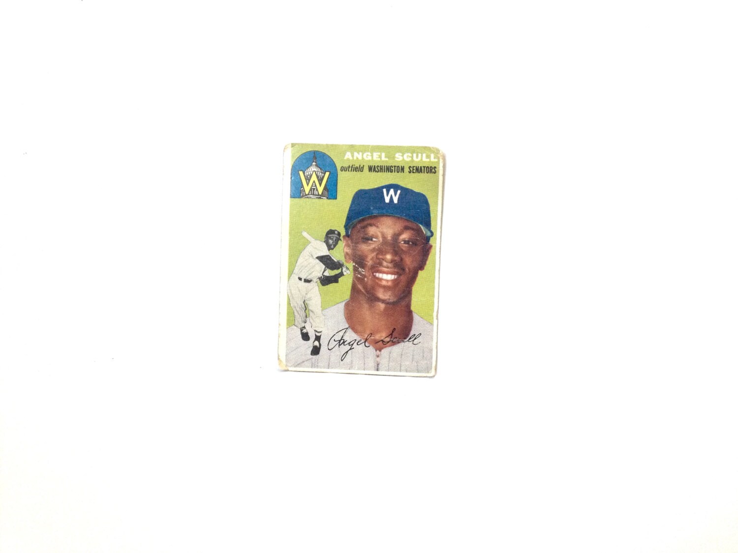 Angel Scull, Outfielder 1954 Topps Washington Senator's #204 Trading ...
