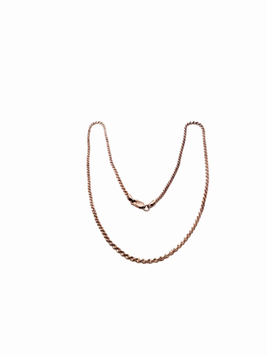 An 18 Mid Century Italian Twisted Helix Chain Necklace / Sterling ...