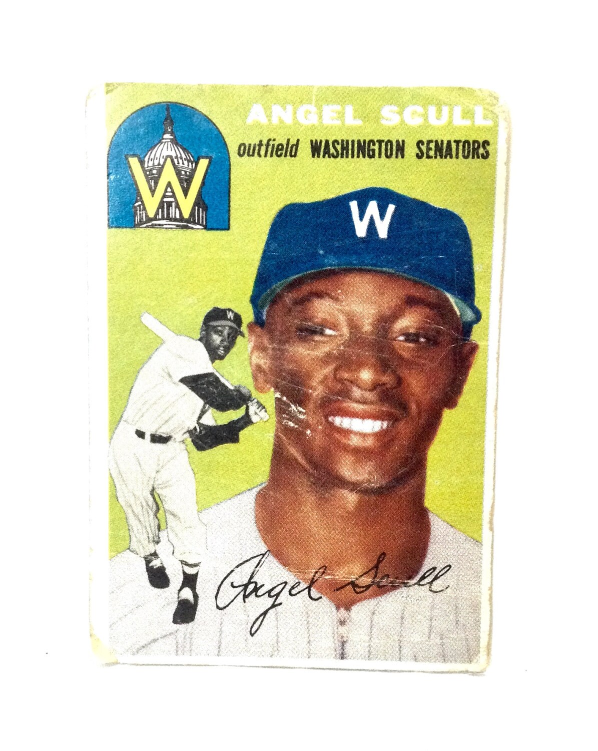 Angel Scull, Outfielder 1954 Topps Washington Senator's #204 Trading ...