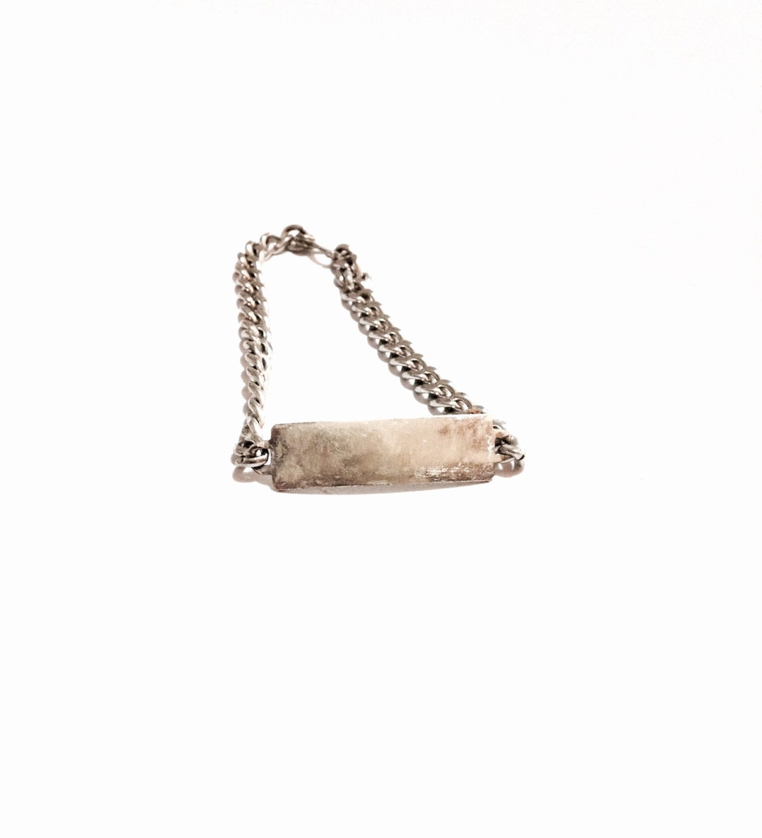 A 7' Early 1940-50's Elco Designer Signed Curb Chain Blank Monogram ...