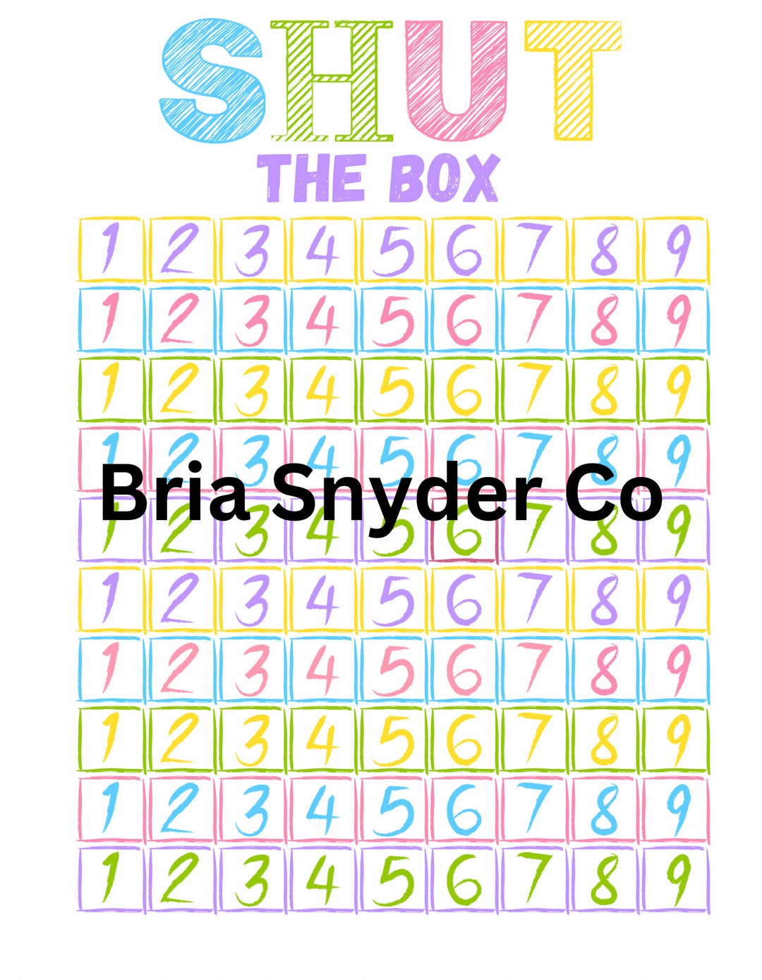 Spring Shut the Box - Etsy