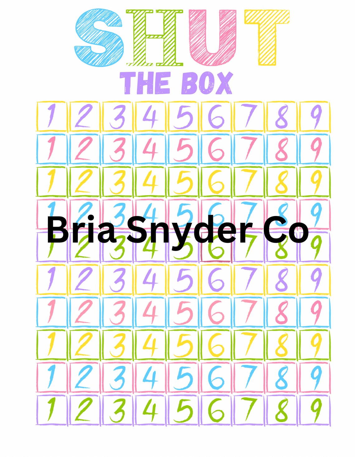 Spring Shut the Box - Etsy