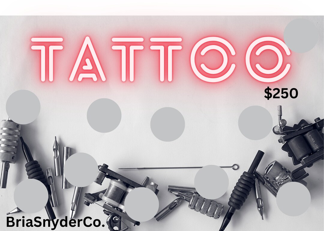 Tattoo Scratch off Savings Challenge - Etsy