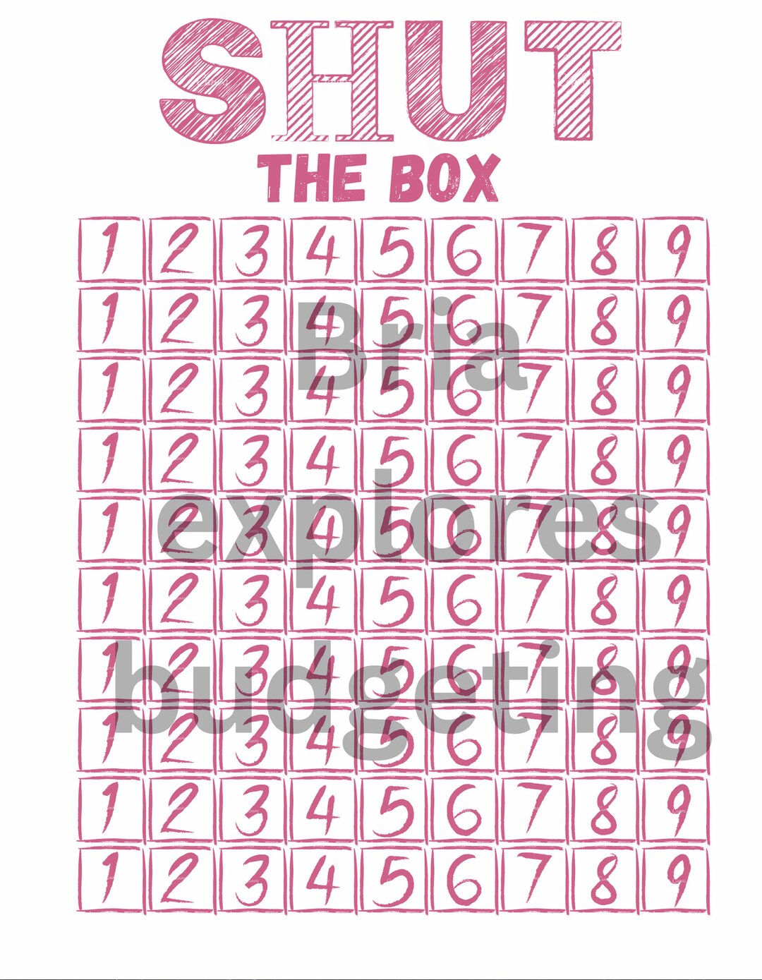 Shut the Box Savings Game - Etsy