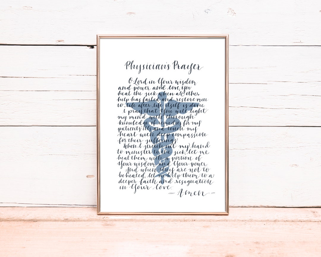 Physician's Prayer | Doctor's Prayer | Medical Professional | Doctor ...