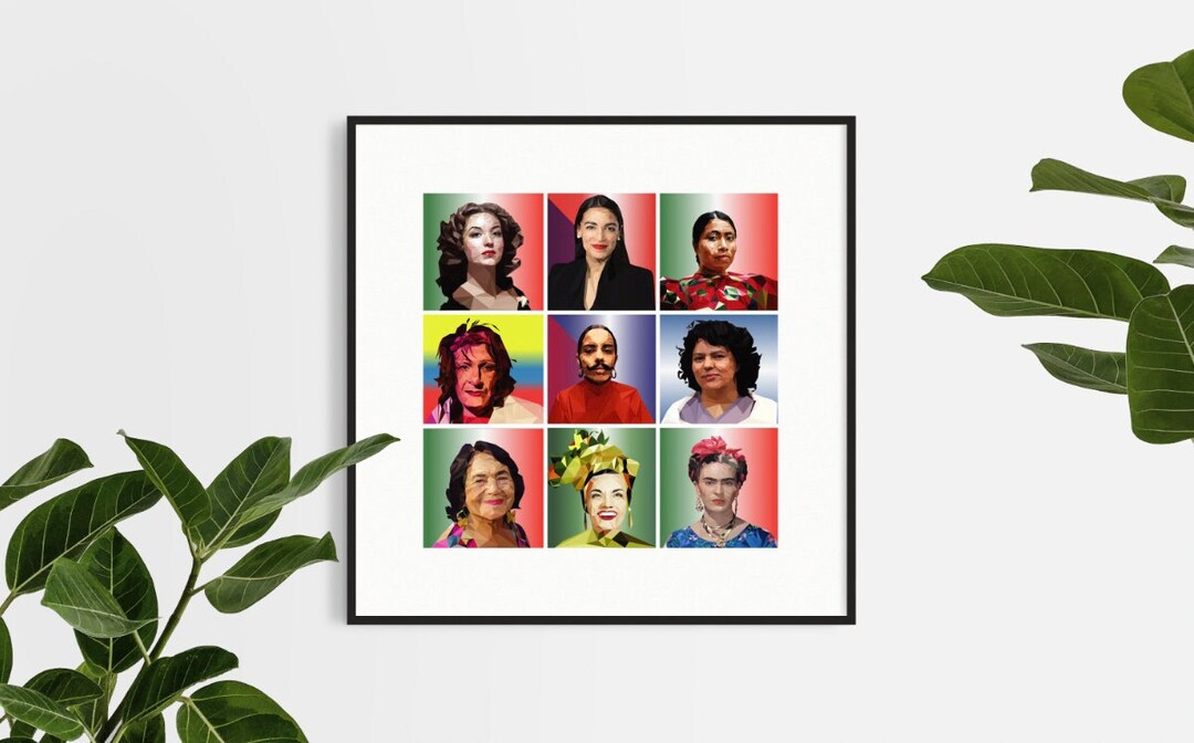 Iconic Latinas Poly Art Poster Series Ii/mujeres Poderosa/mujeres ...