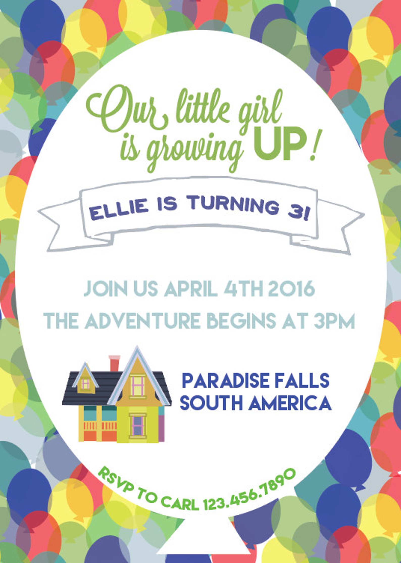 UP Themed Birthday Party Invitation and Thank You Cards - Etsy