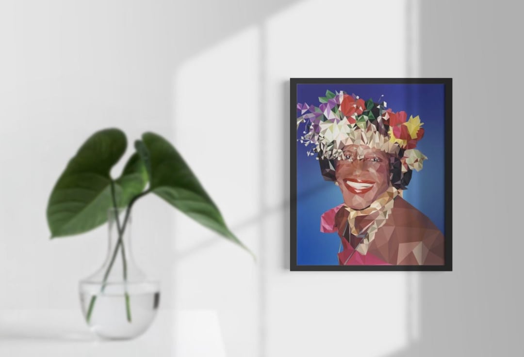 Marsha P Johnson Poly Art Poster/print/stone Wall Equality/transgender ...