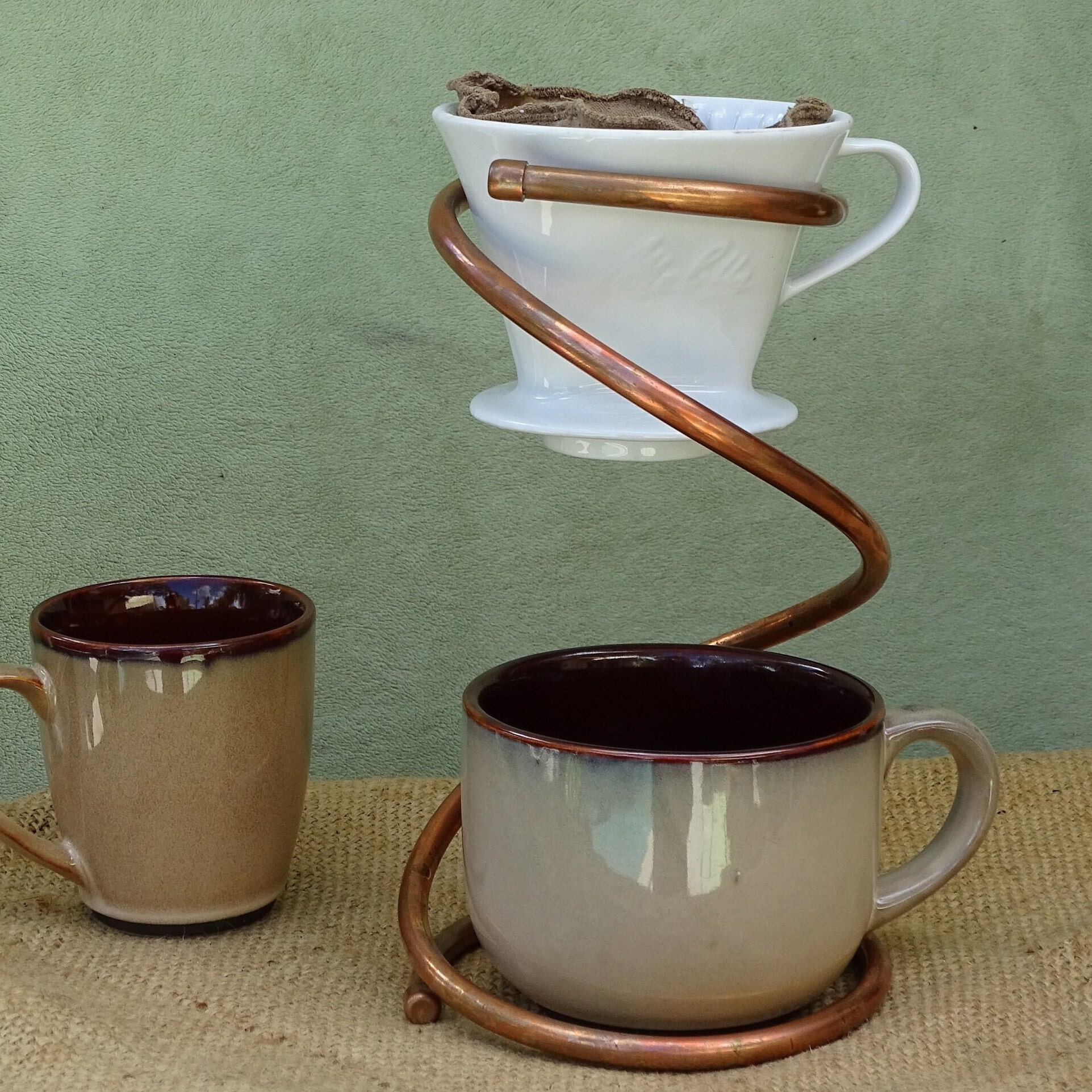 Melitta Pour Over Copper Drip Coffee Gift Porcelain Single Cup Dripper ...