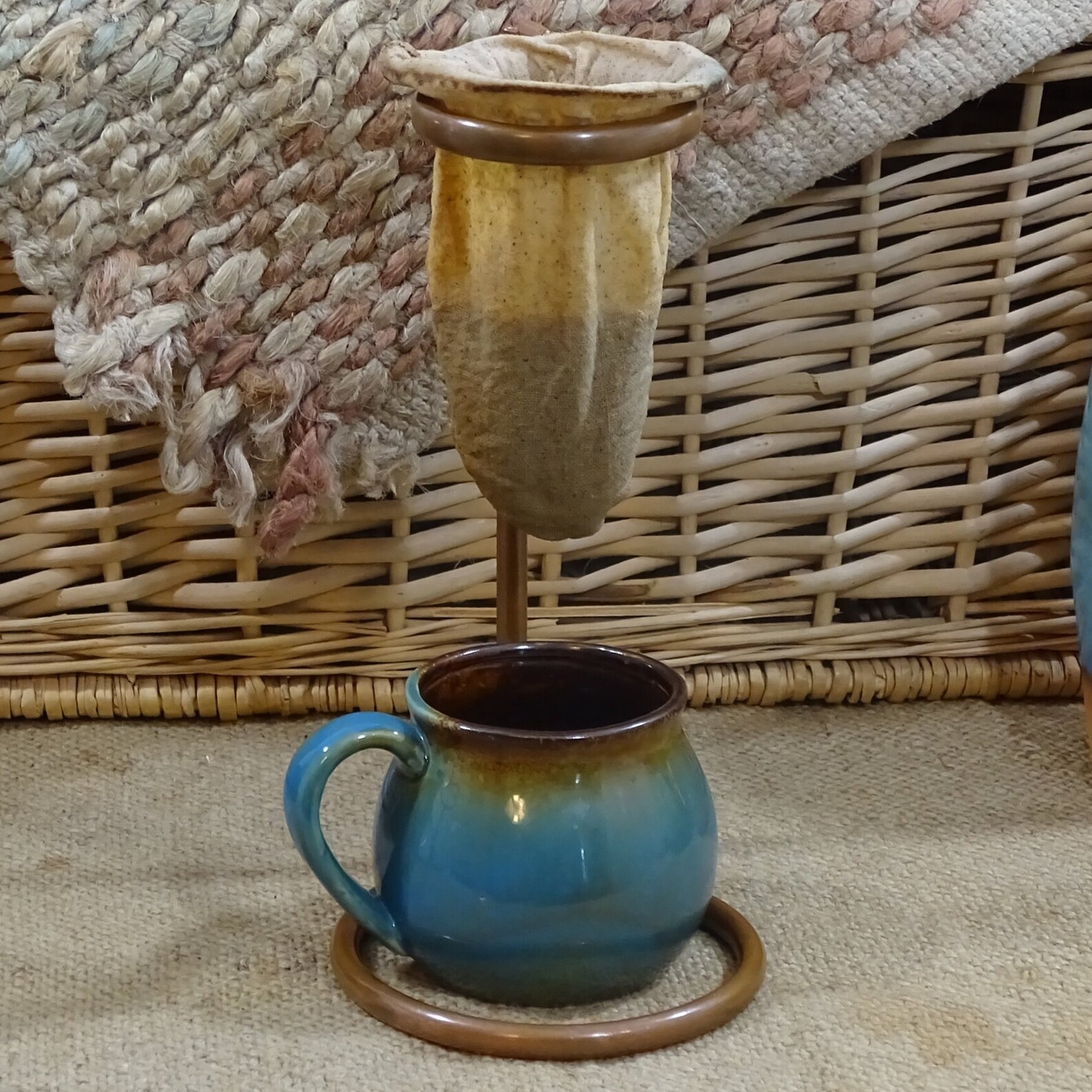 Travel Coffee Sock Drip Stand | Collapsible Portable Brewer - Etsy