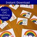 Short I Sounds Rainbow CVC Words Matching Game for Homeschooling ...