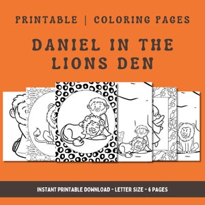 Daniel in the Lions Den Coloring Pages for Kids, Printable Coloring ...