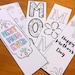 Mother's Day Bookmarks, Set of 5 Printable Bookmarks for Mom, Coloring ...