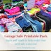 Garage Sale Kit, Yard Sale Printable Pack, Garage Sale Signs, Rummage ...