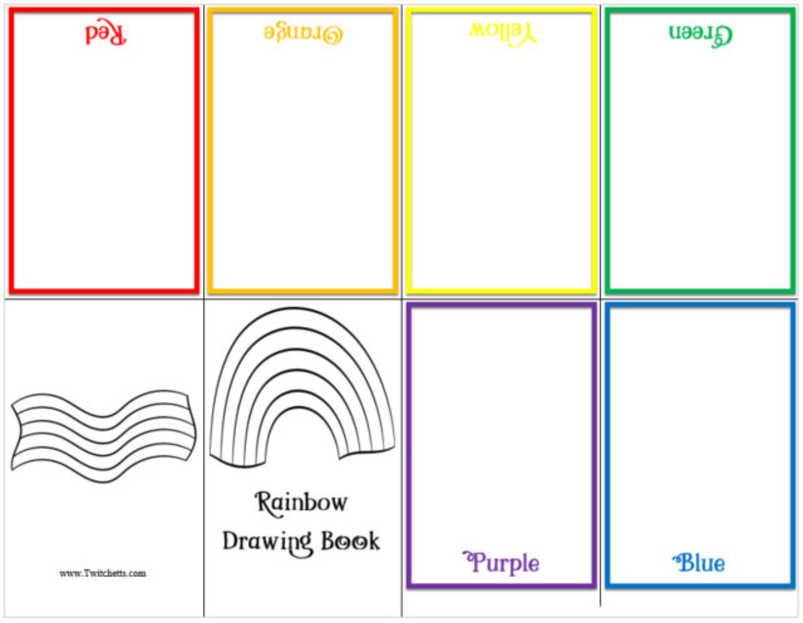 Rainbow Book, Printable Rainbow Activity, Learn Colors Activity ...