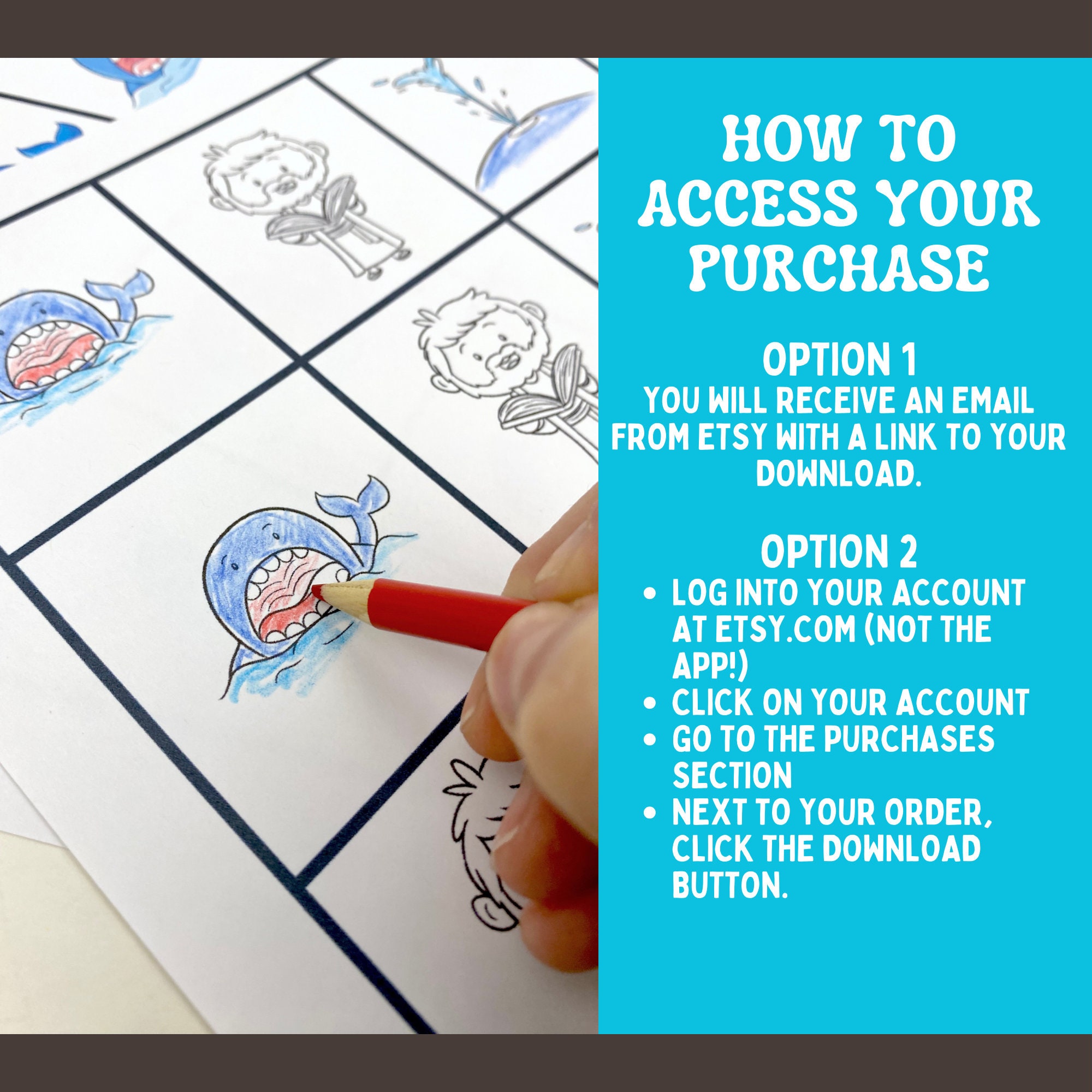 Jonah and the Whale Matching Game, Printable Memory Game for a Sunday ...