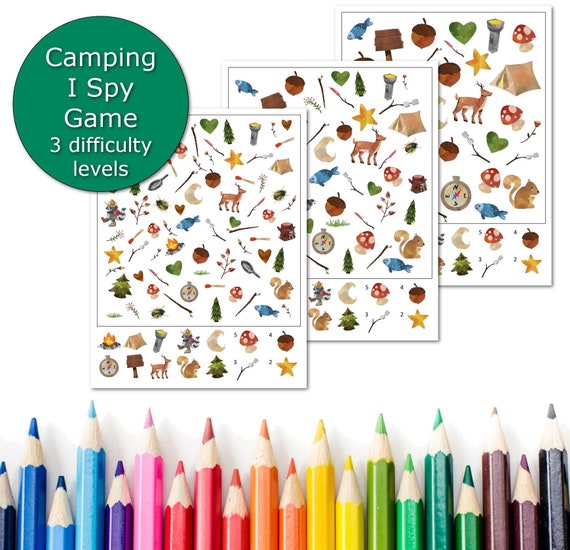 Camping I Spy Game for Kids of All Ages Easy I Spy Activity | Etsy