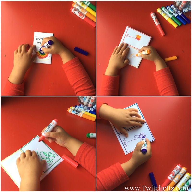 Rainbow Book Printable Rainbow Activity Learn Colors - Etsy