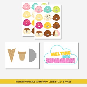 Summer Countdown Activity for Kids | Melting Into Summer Printable for ...