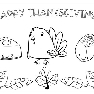 Kids Table Printables, Thanksgiving Placemat Bundle, Thanksgiving Table ...