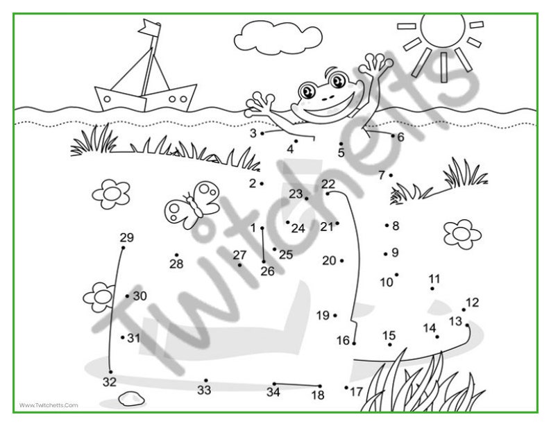 Spring Printable Activity for Kids Spring Connect the Dots - Etsy