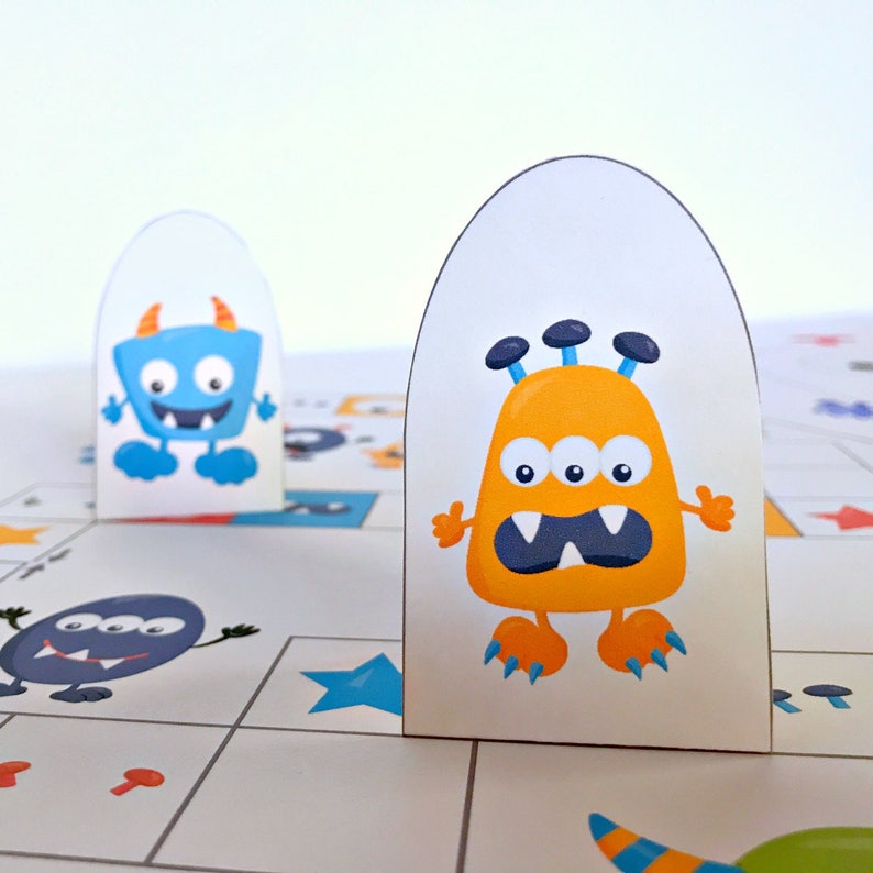 Monster Board Game for 5 Year Olds, Kindergarten Game, Halloween ...