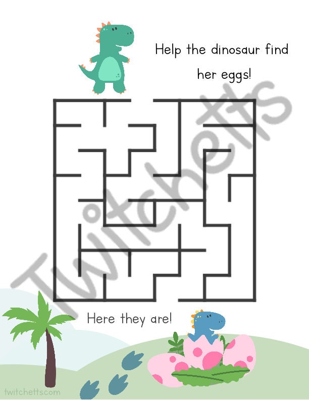 Dinosaur Activity Pack for Preschoolers Fun Dinosaur Party - Etsy