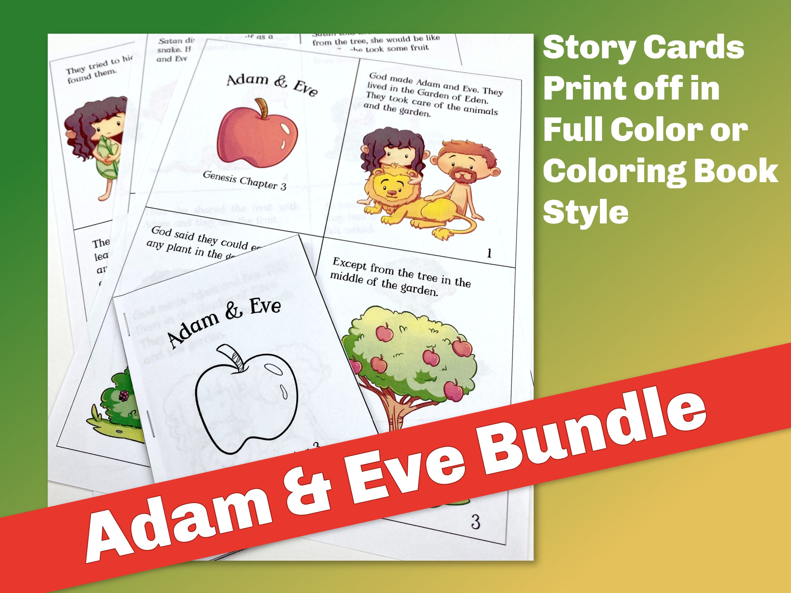 Adam and Eve Activities. 4 Printable Coloring Pages and Games That Help ...