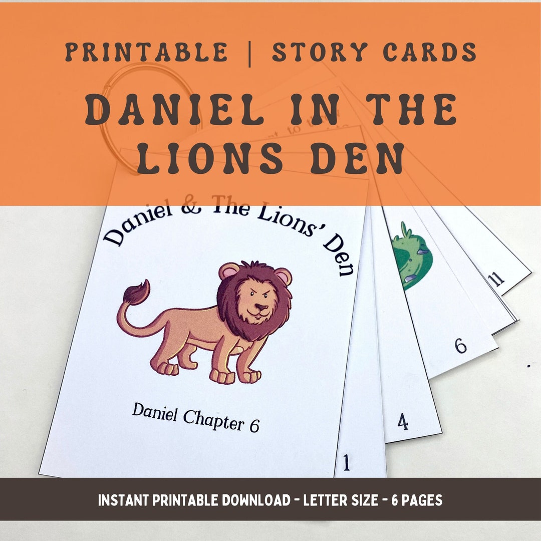 Daniel in the Lions Den Story Cards for Young Children, Printable ...
