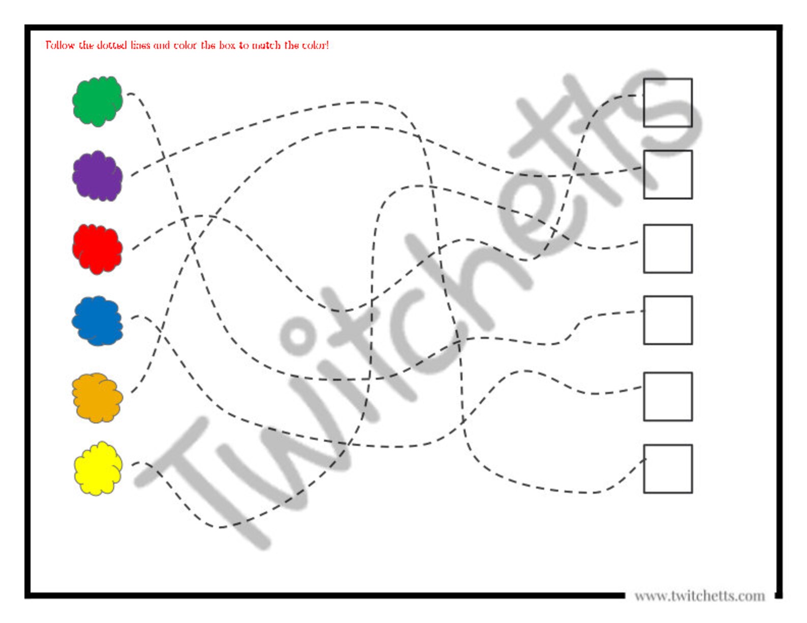Rainbow Color Matching, Printable Rainbow Activity, Learn Colors ...