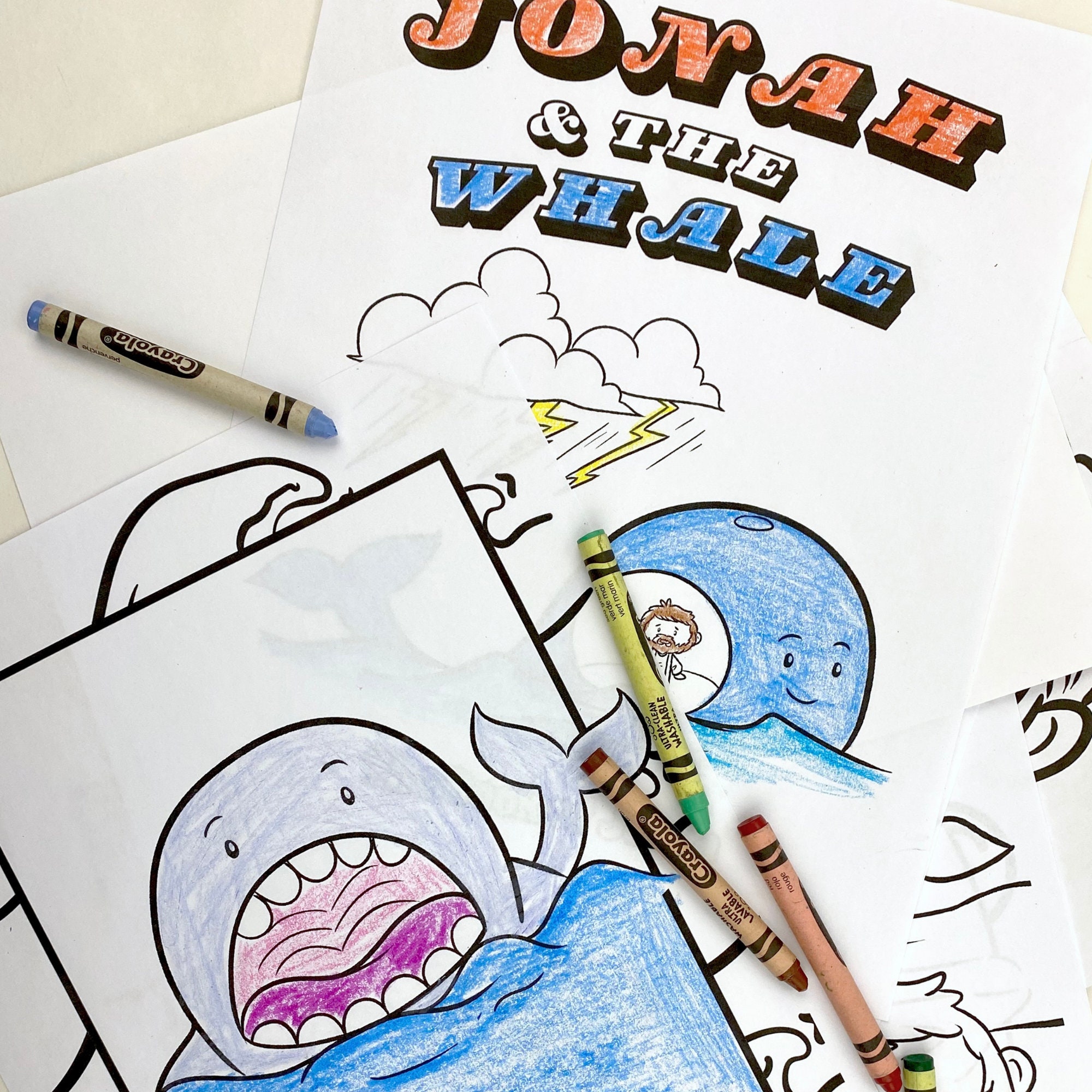 Jonah and the Whale Coloring Pages for Kids, Printable Coloring ...