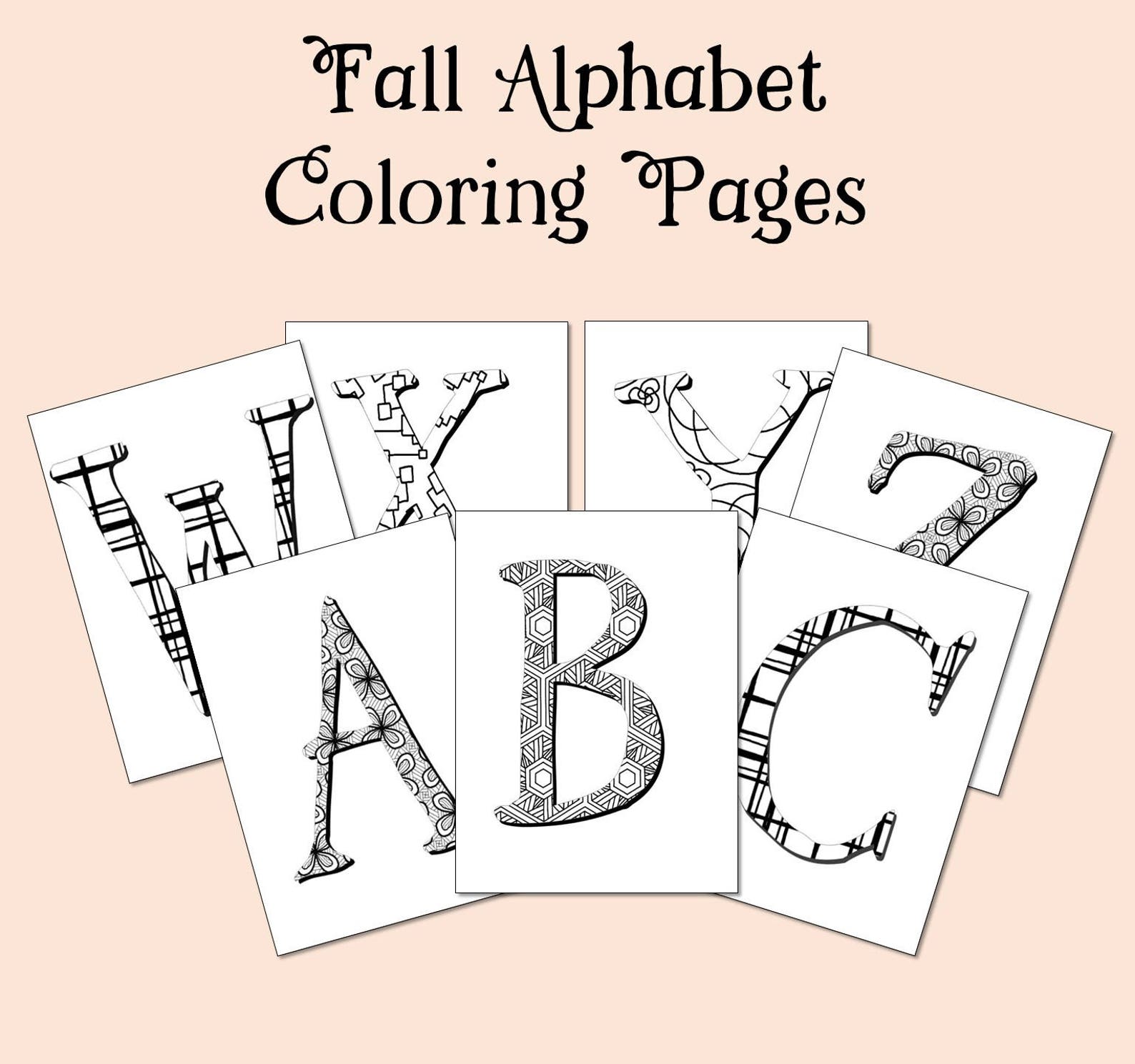 Fall Coloring Pages, Alphabet Coloring Book, Preschool, Colouring, Abcs ...