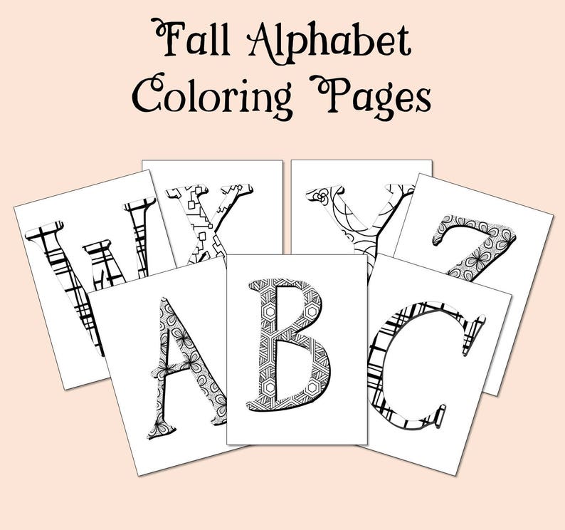 Fall Coloring Pages, Alphabet Coloring Book, Preschool, Colouring, Abcs ...