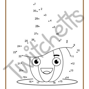 Halloween Connect the Dots, Printable Halloween Activity for Kids ...