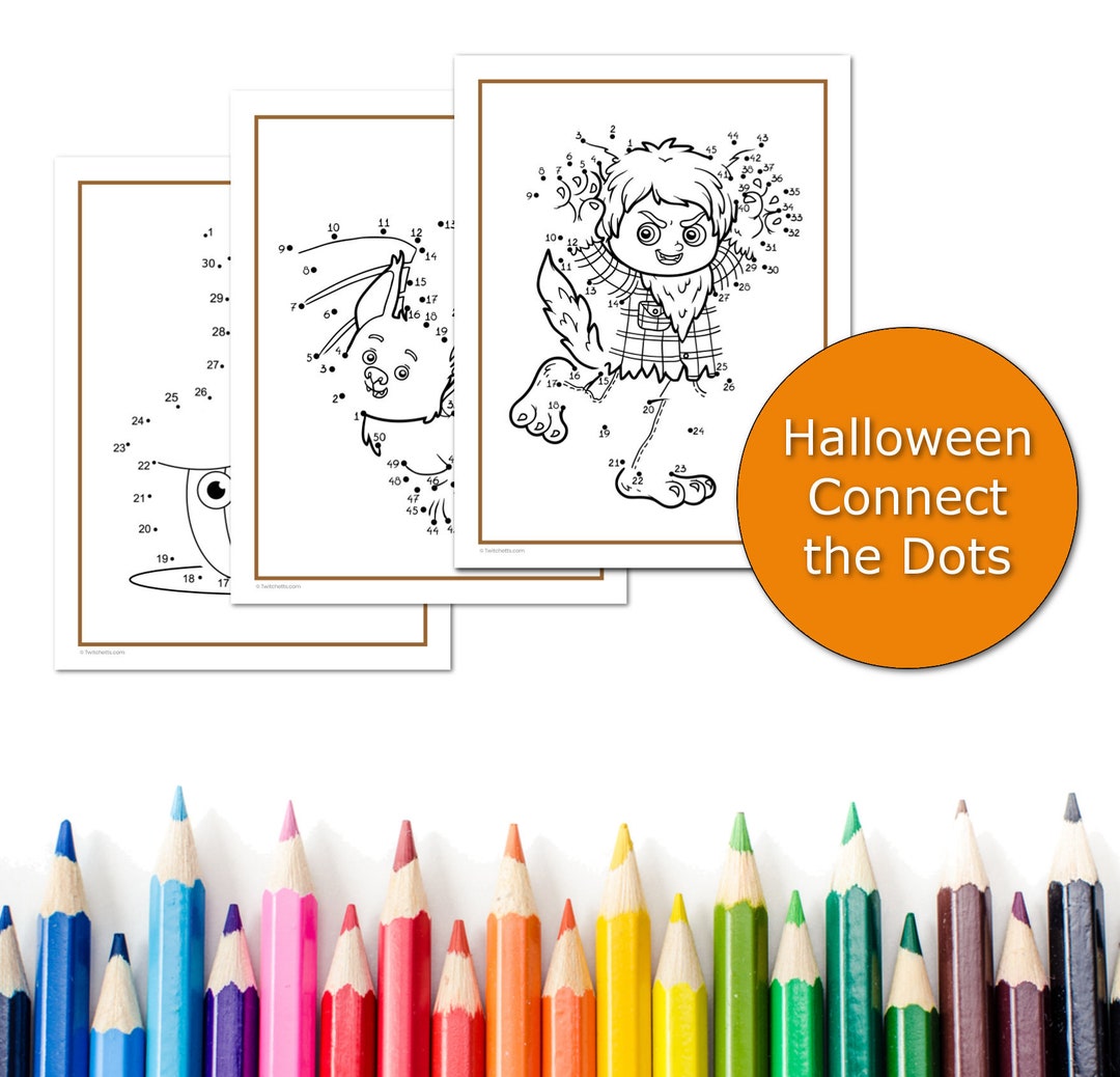 Halloween Connect the Dots, Printable Halloween Activity for Kids ...