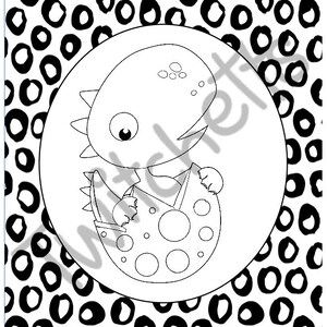 Dinosaur Coloring Pages for Kids, Birthday Party Activity, Printable ...