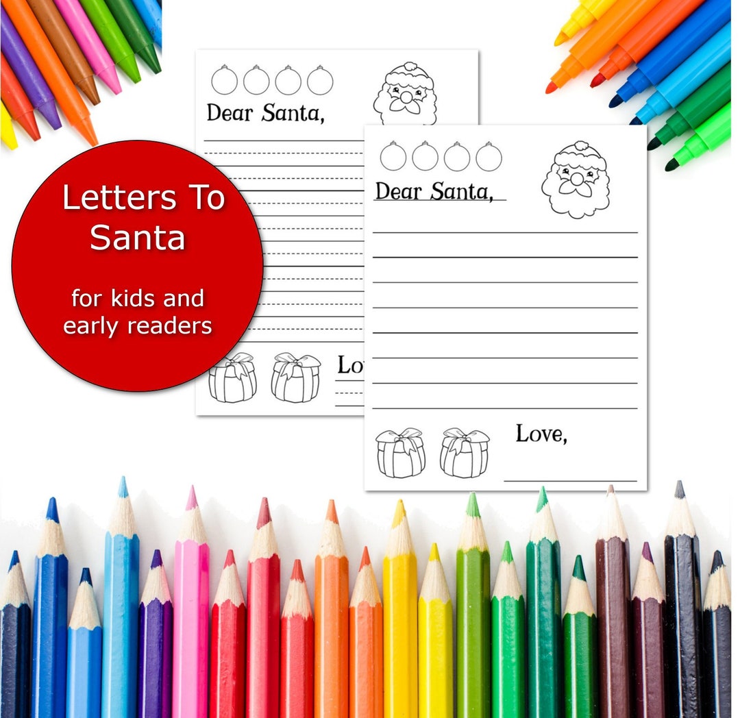 Letters to Santa Printable Santa Letter Christmas Wish List - Etsy