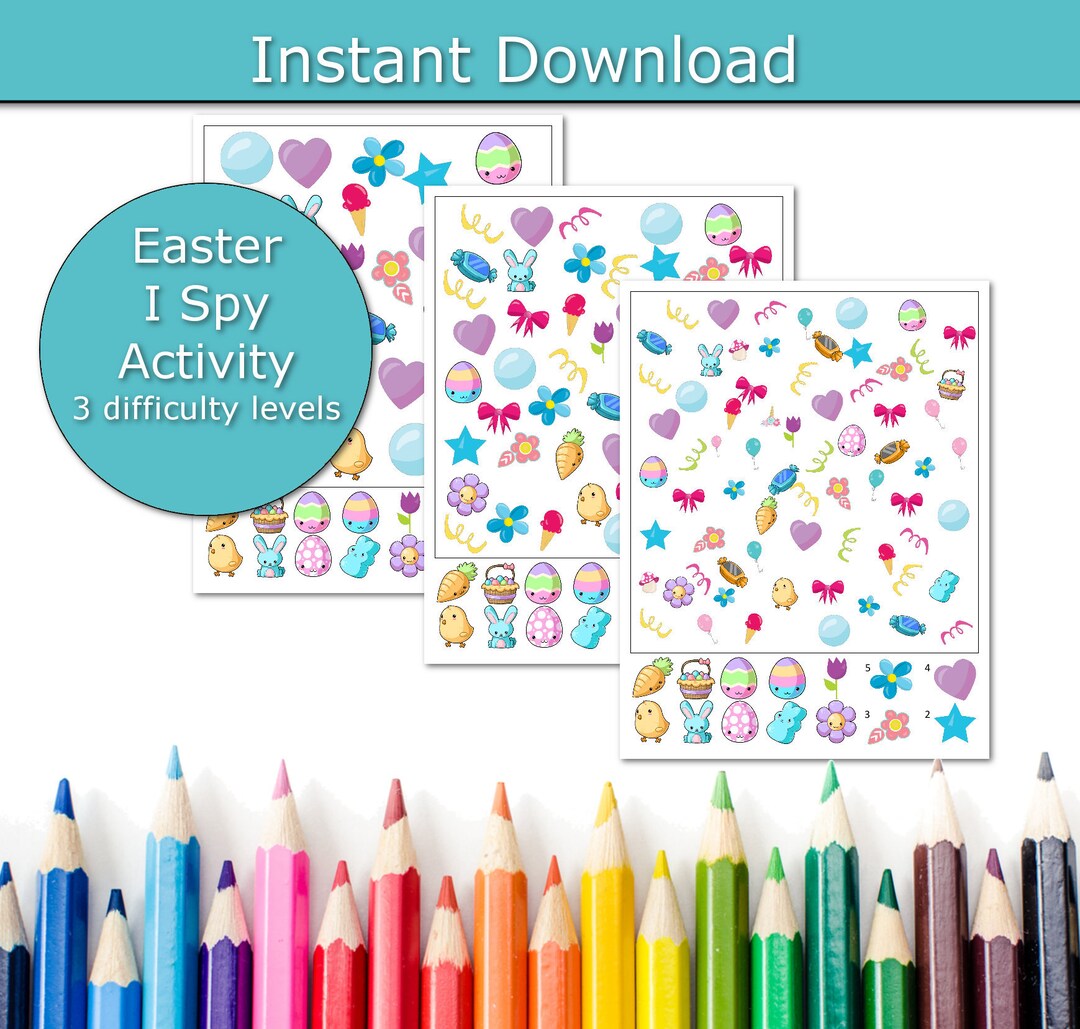 Easter I Spy Game for Kids of All Ages, Easy I Spy Activity for Easter ...