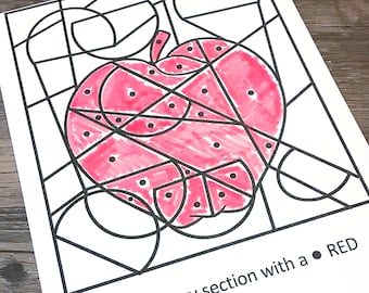 Color Red Matching Game Learning Games for Preschoolers | Etsy